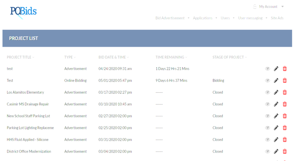 Online Bidding - PQBids